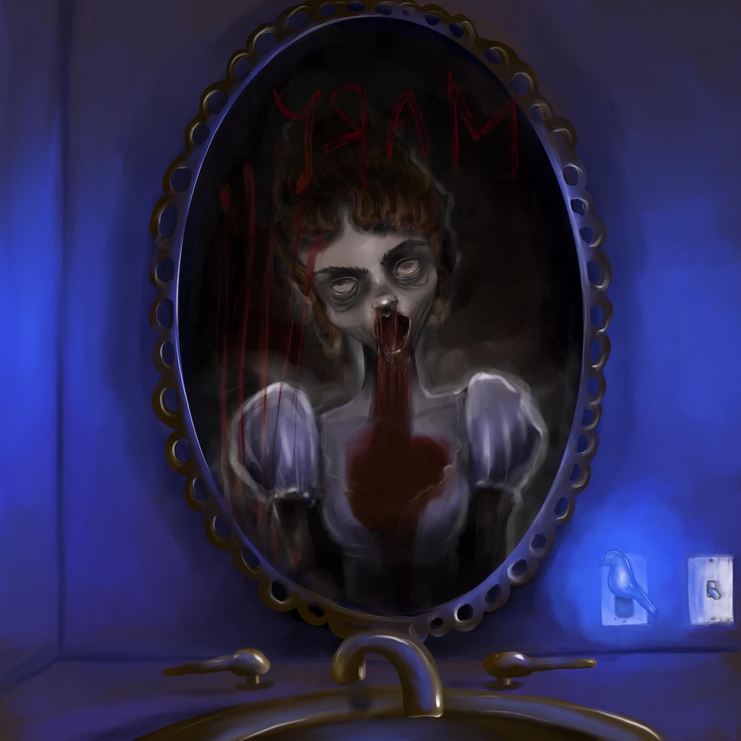 Bloody Mary Art Print – Creepy 80s 90s Sleepover Legend – Horror Giclée ...