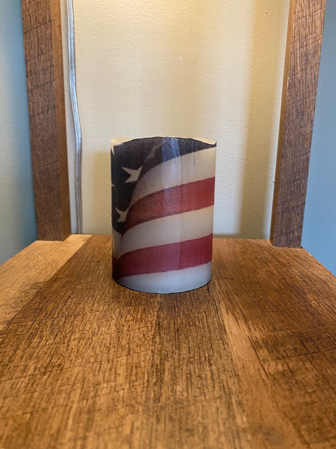 Patriotic American Flag, Flameless, Flickering, Pre Lit Candles, 3x4 - Etsy