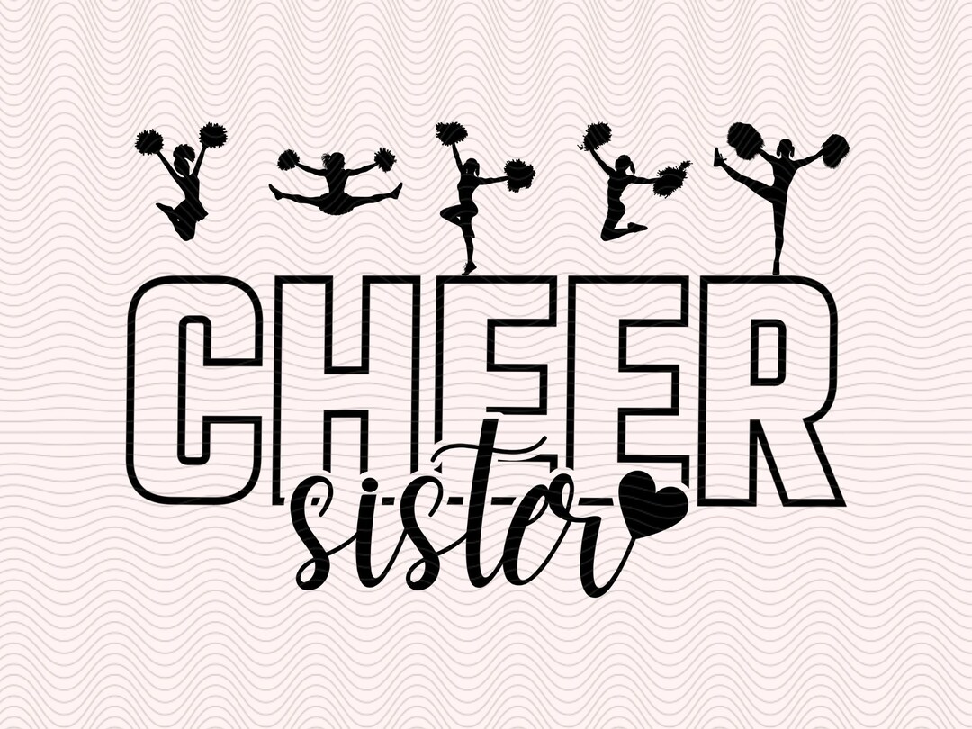 Cheer Sister PNG File, Cheerleading Sis Shirt, Cheerleader PNG, Cheer ...