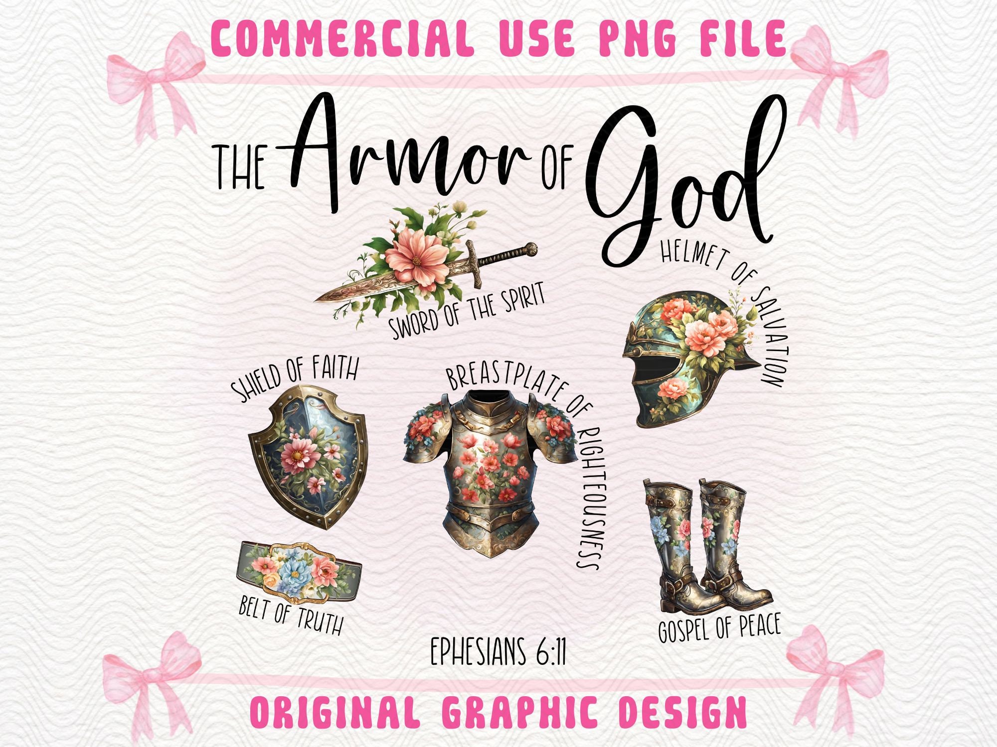 Christian PNG, Armor of God Sublimation Design, Bible Verse Shirt ...