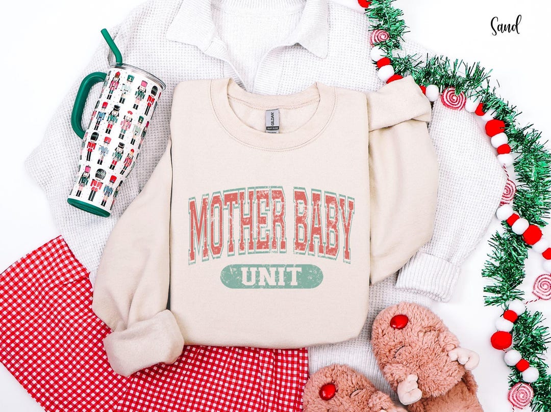 Mother Baby Unit PNG, Varsity Christmas Font, Digital File for Shirts ...