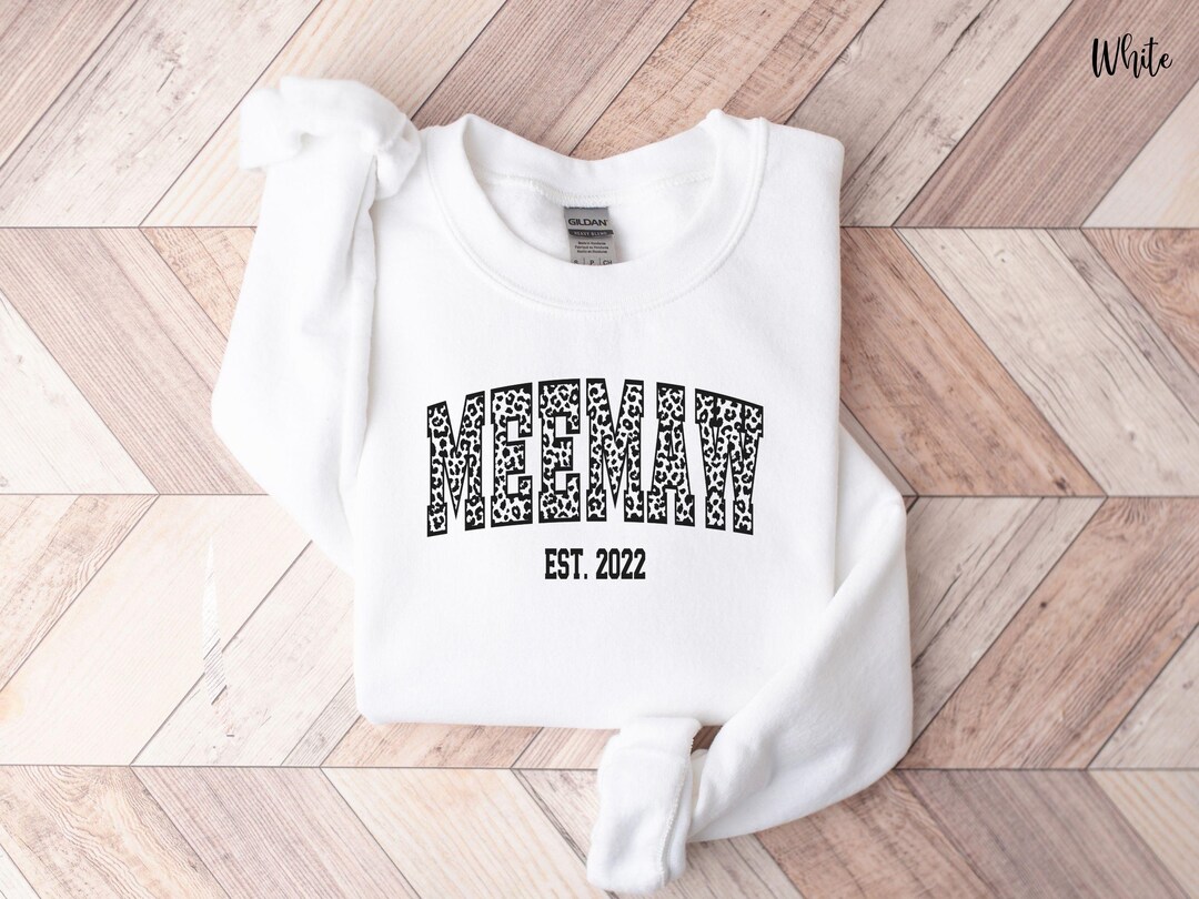 Personalized Meemaw Est Year PNG, Custom Leopard Varsity Grandma ...