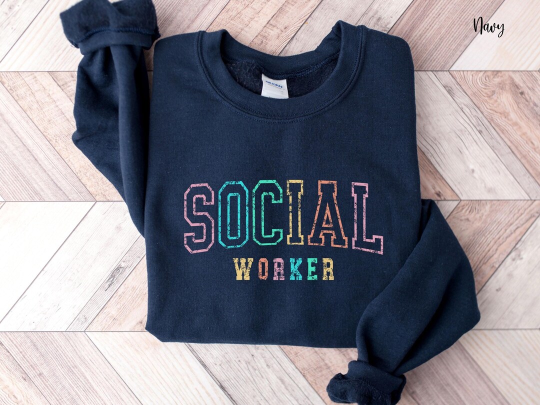Distressed Social Worker PNG, Pastel Varsity Font Design, Social Work ...