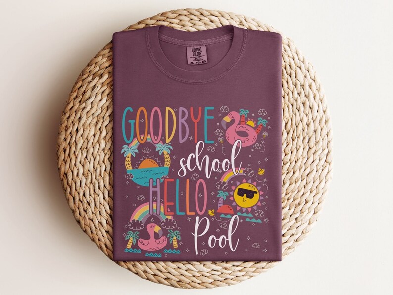 Goodbye School Hello Pool Png, Happy Last Day of School Png, Summer ...