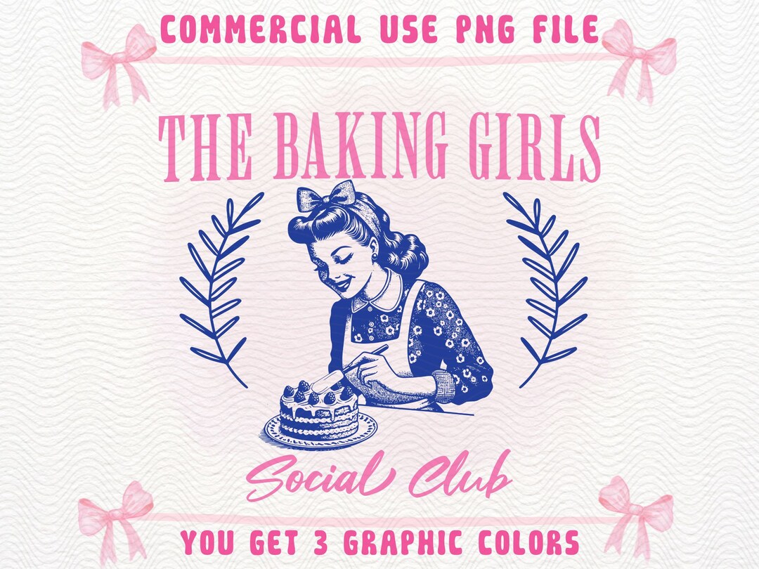 The Baking Girls Social Club PNG, Baker Aesthetic Png, Trendy Baking ...