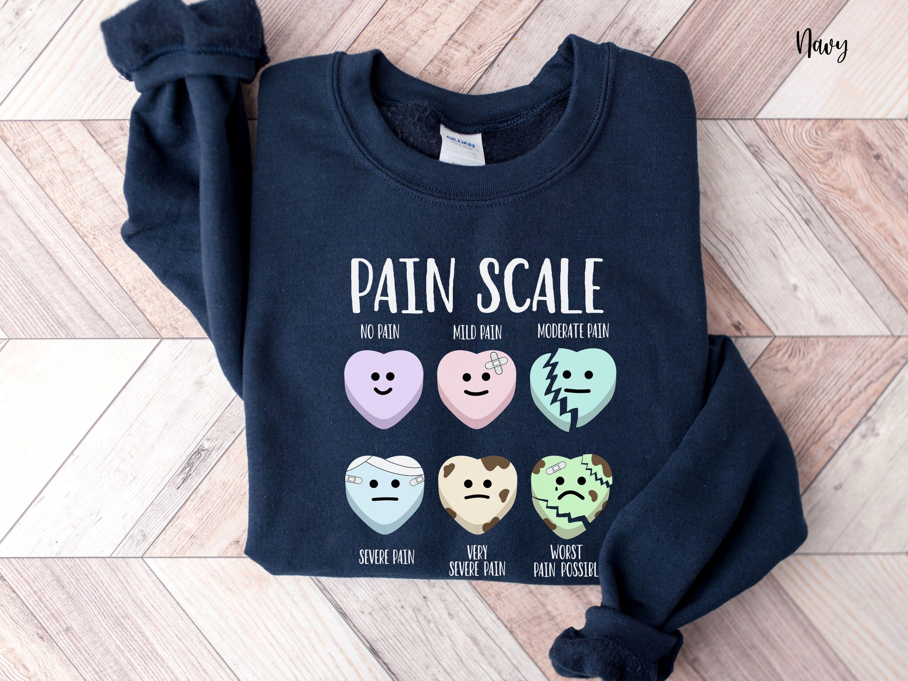 Pain Scale Nurse PNG, Valentine Candy Hearts Graphic, Nurse Humor ...