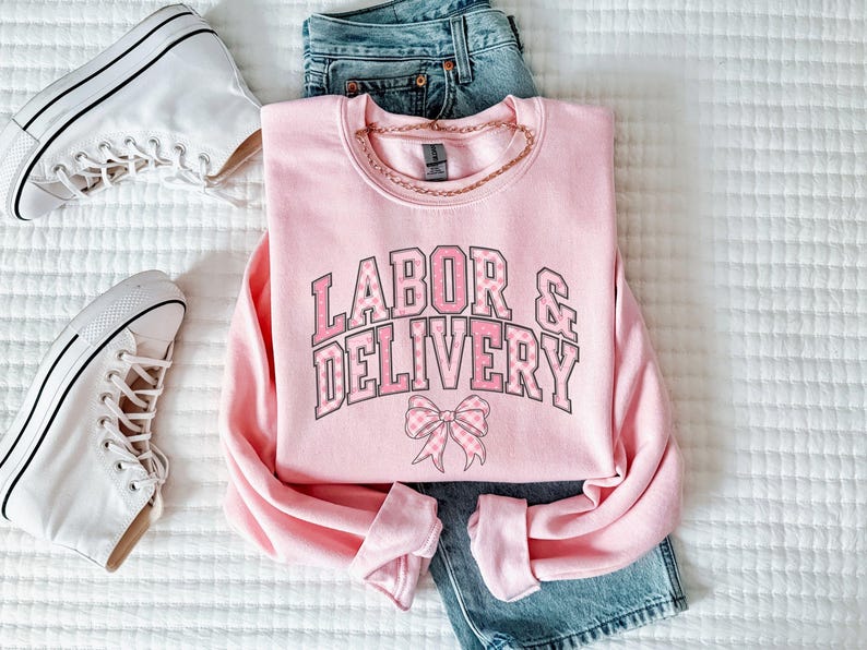 Labor & Delivery Varsity Valentine PNG, Coquette Bow, Nurse ...