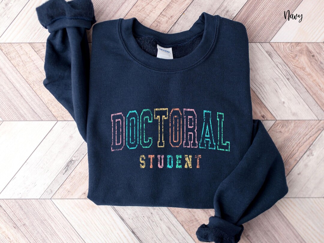 Distressed Doctoral Student PNG, Distressed Pastel Varsity Font Design ...