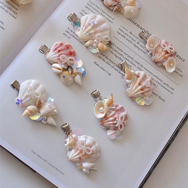 Sea Shell Hair Clips - Etsy