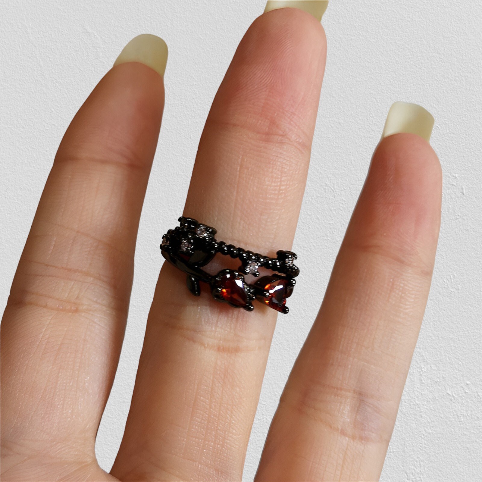 Grunge 90s Rings Set, Irregular Women Vintage Ring, Heart Stars Spider ...