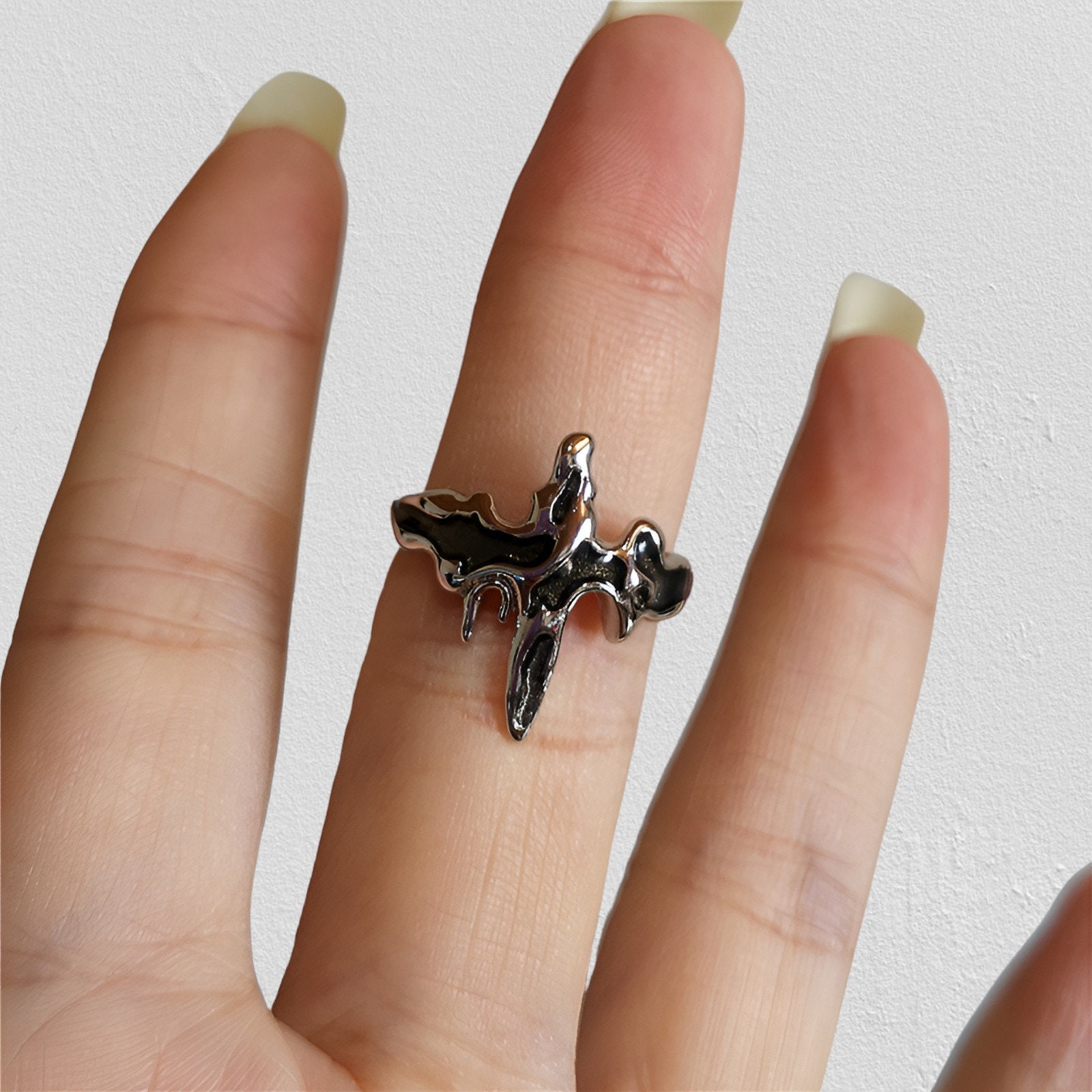 Grunge 90s Rings Set, Irregular Women Vintage Ring, Heart Stars Spider ...
