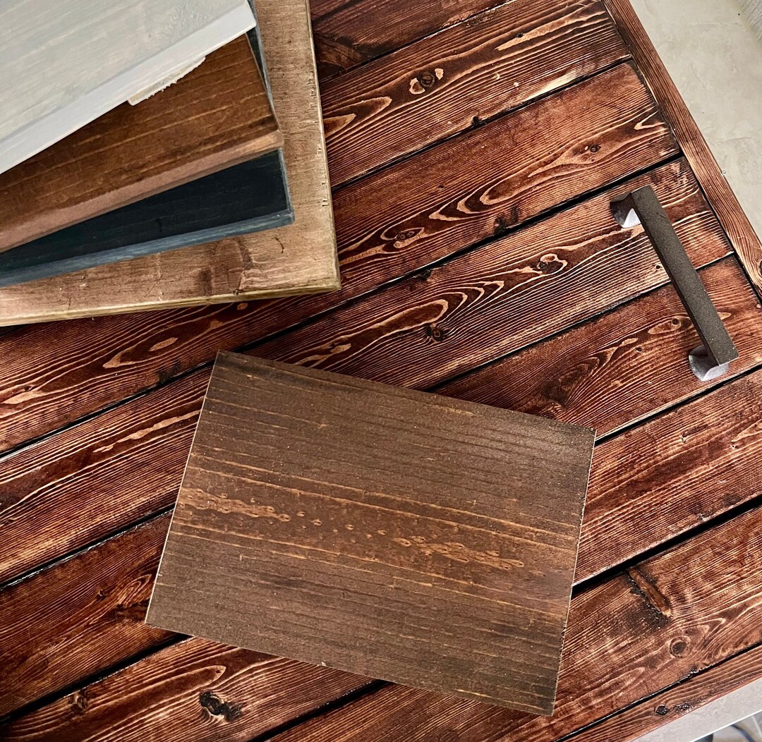 8x10 Inch Brown Honey Wood Table Riser - Wood Pedestal - Rustic Wood ...