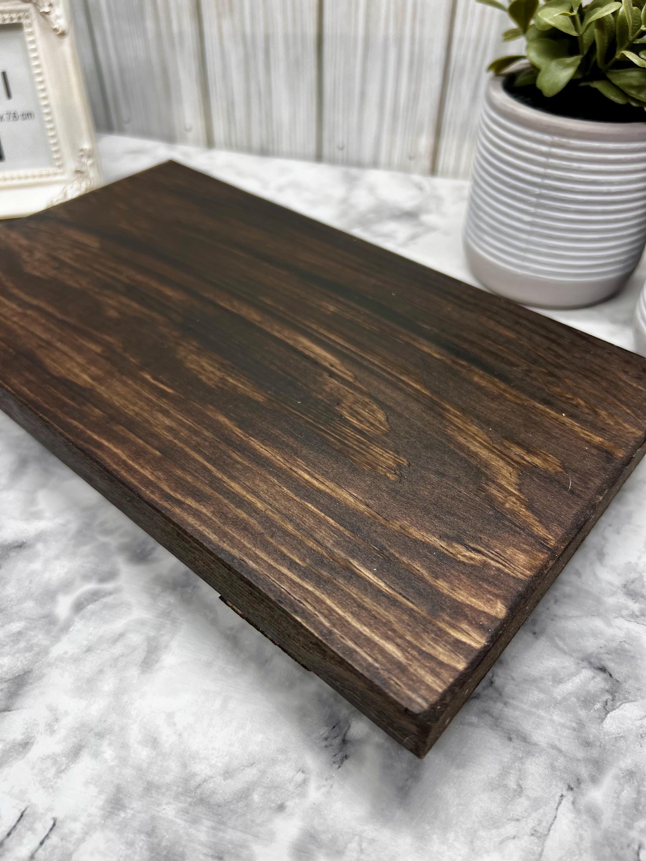 Dark Walnut Stained Wood Table Riser: Rustic Farmhouse Decor - Etsy