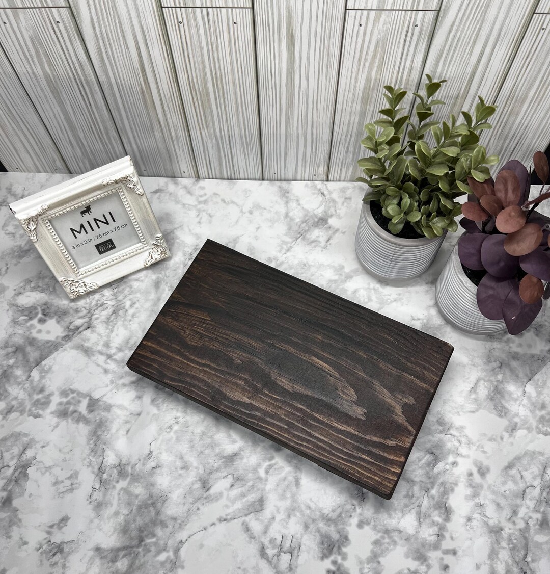 10x12 Inch Dark Walnut Stained Wood Table Riser - Wood Pedestal ...
