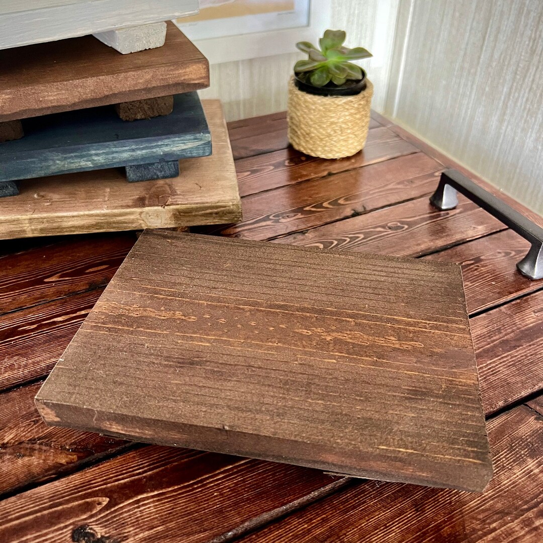 Brown Honey Wood Table Riser - Wood Pedestal - Rustic Wood Riser ...