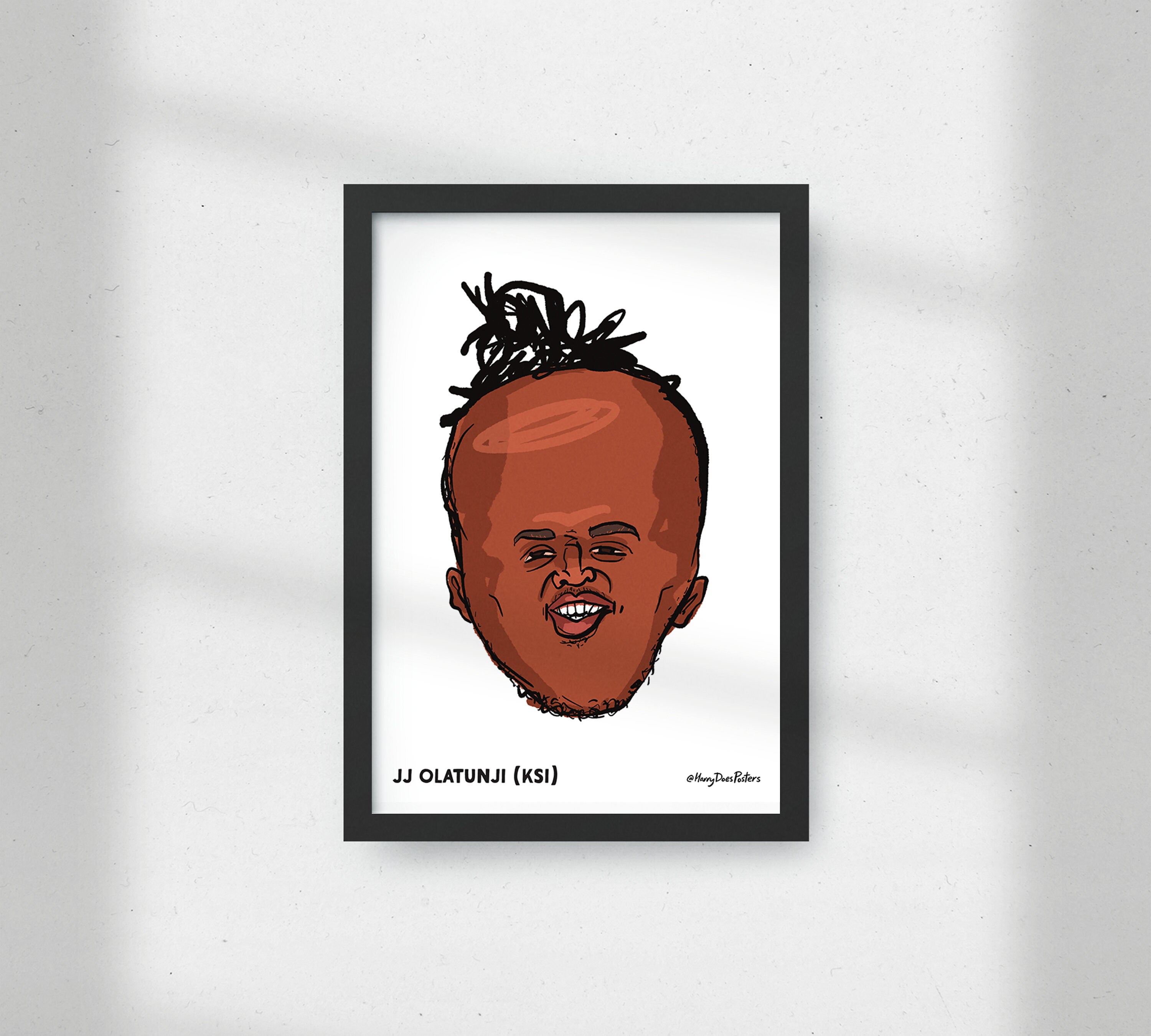 KSI Caricature Poster Cartoon Digital Illustration JJ Print, Sidemen ...