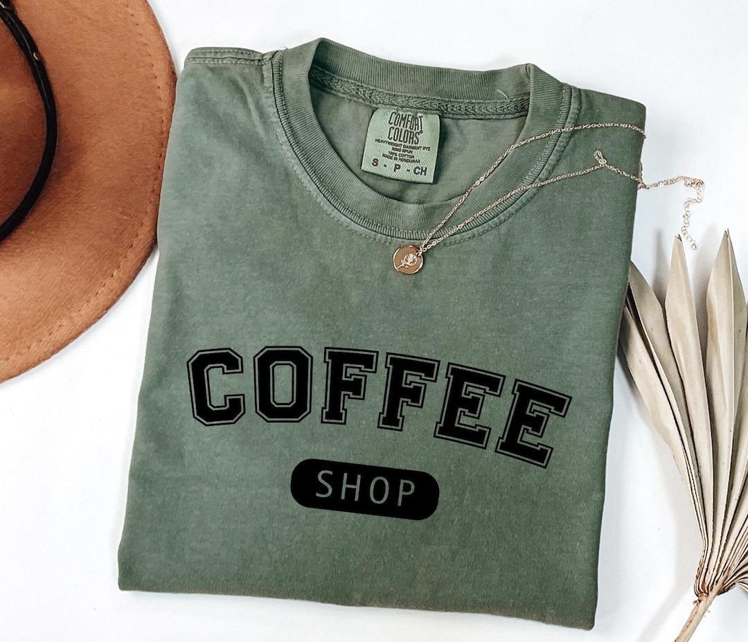 Coffee Shop T-shirt Retro Coffee Lover Tee Barista Graphic Shirt Gift ...