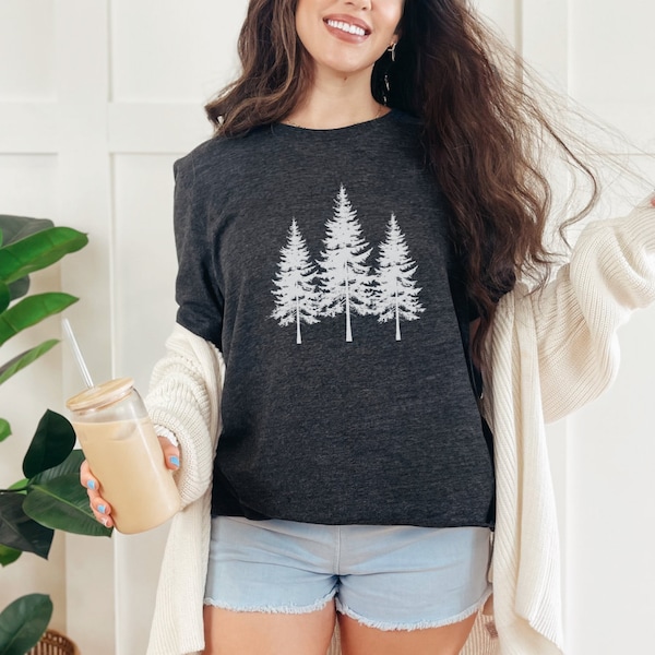 Pine Trees T Shirt - Etsy