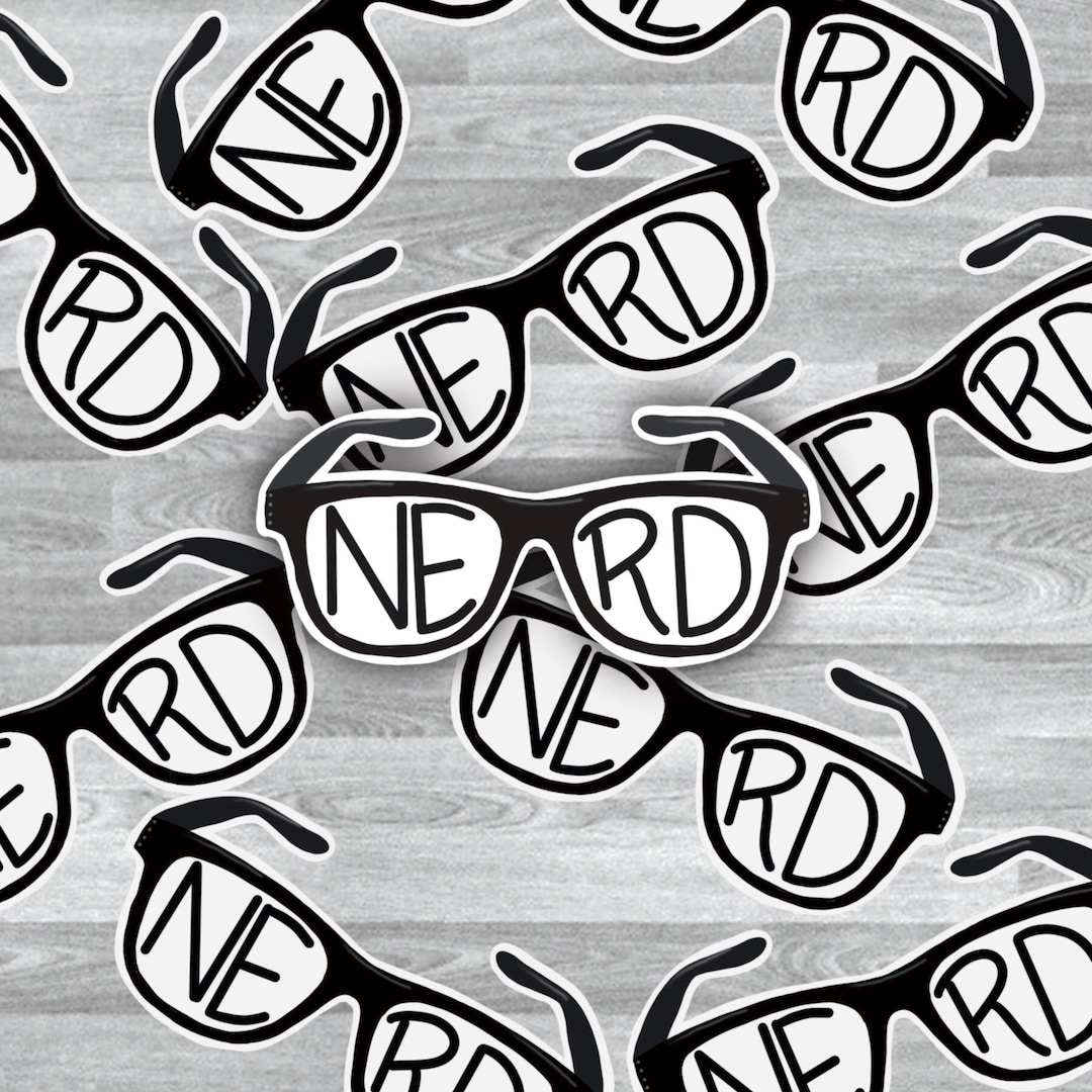 Nerd Sticker, Glasses Glossy Sticker - Etsy