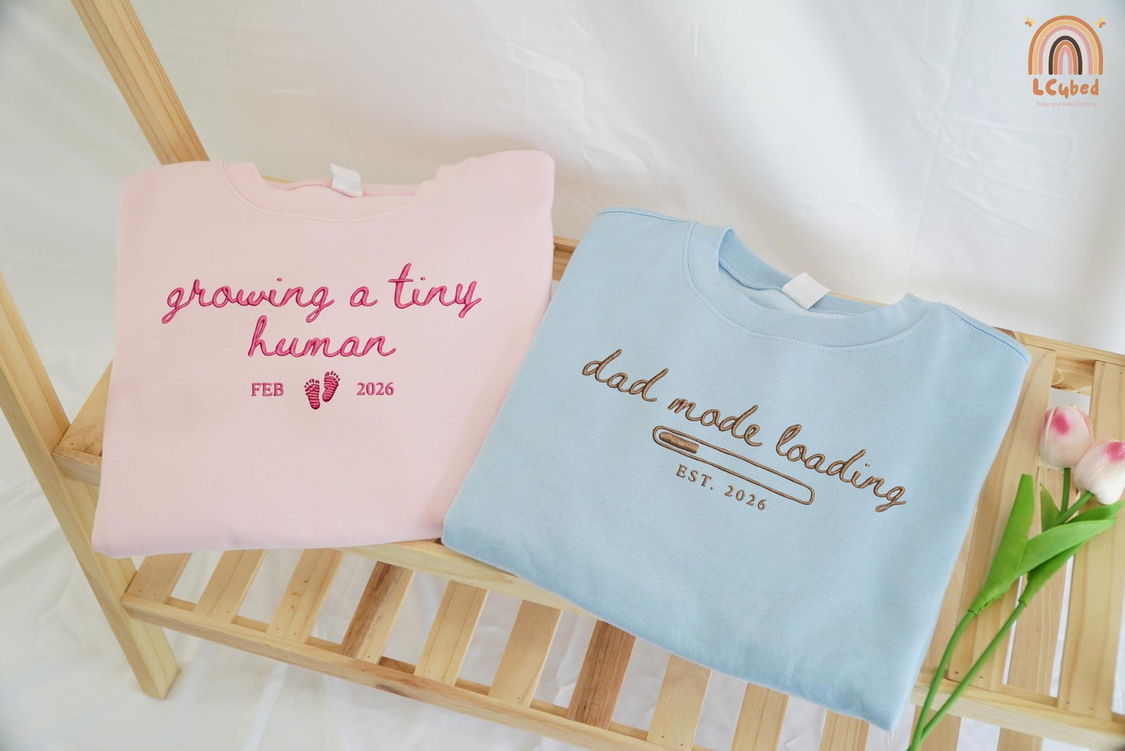 Embroidered Growing A Tiny Human Sweatshirt, Dad Mode Loading Tee ...