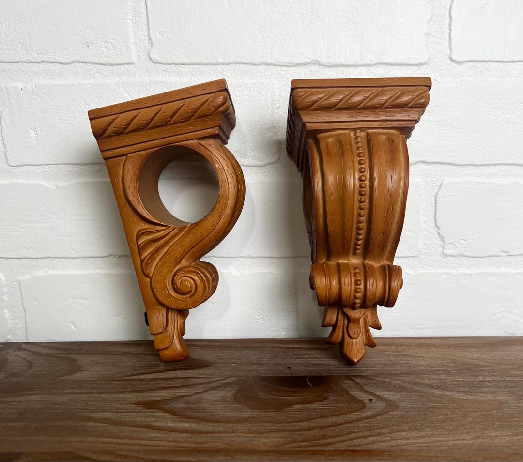 VTG Curtain Rod Brackets, Curtain Rod Holder, Drapery Brackets, Wall ...