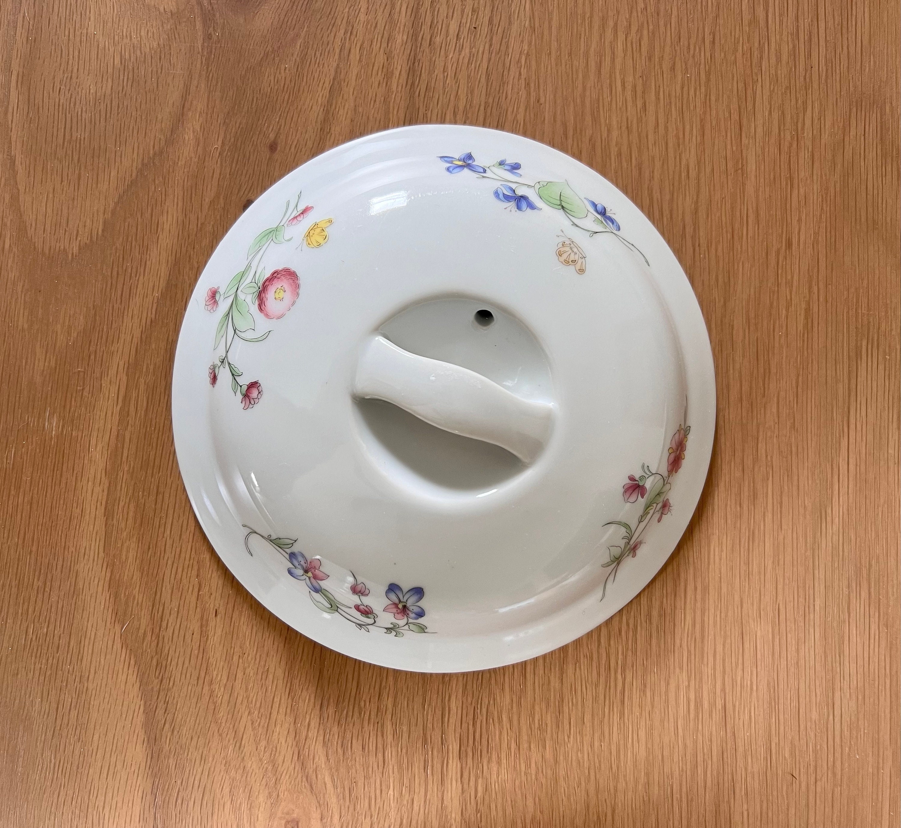 Cordon Bleu Baking Casserole Dish With Lid Round White With Floral ...