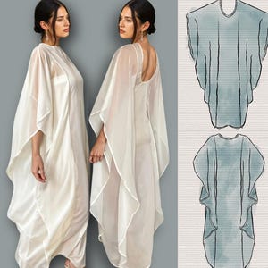 Romantic Flowy Dress Pdf Pattern | DIY Fashion | Easy Sewing | Cape ...