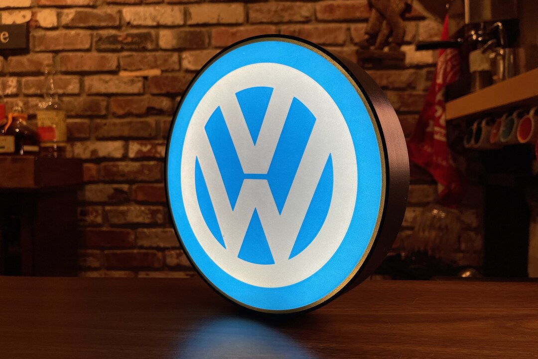 VW Logo LED Light Box - Etsy