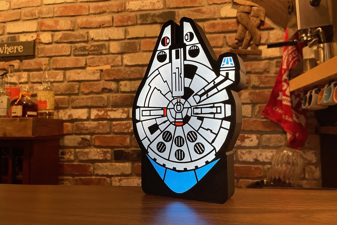 Millenium Falcon LED Light Box Fan Art Very Bright - Etsy