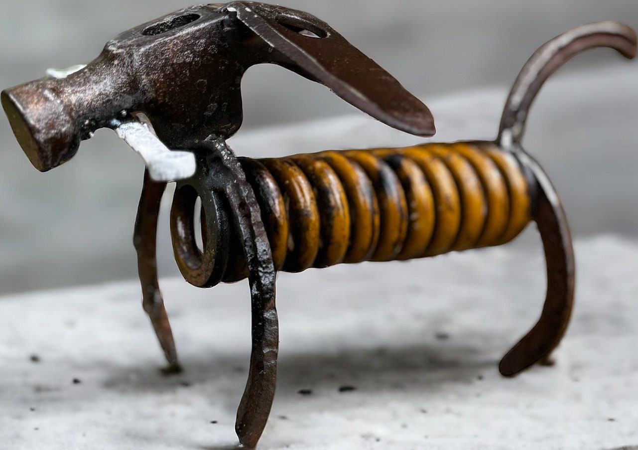 Wiener Dog-scrap Metal Art- Cute Dog Metal Art - Etsy