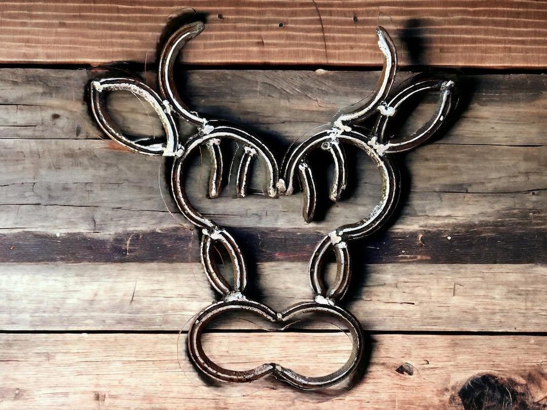 Highland Cow Welded Art From Horseshoes - Etsy UK
