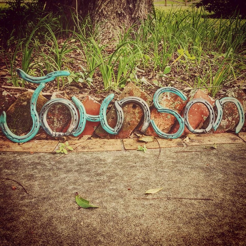 Personalized Horseshoe Name Signs - Etsy