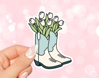 Strawberry Cowboy Boots Sticker, Cowboy Romance Book Stickers, Book ...