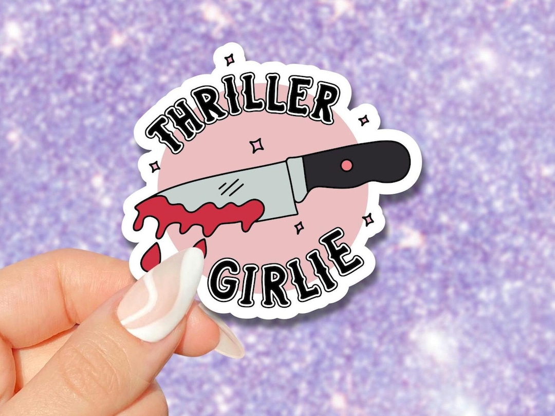 Thriller Girlie Knife Sticker, Spooky Bookish Stickers, Book Lovers ...