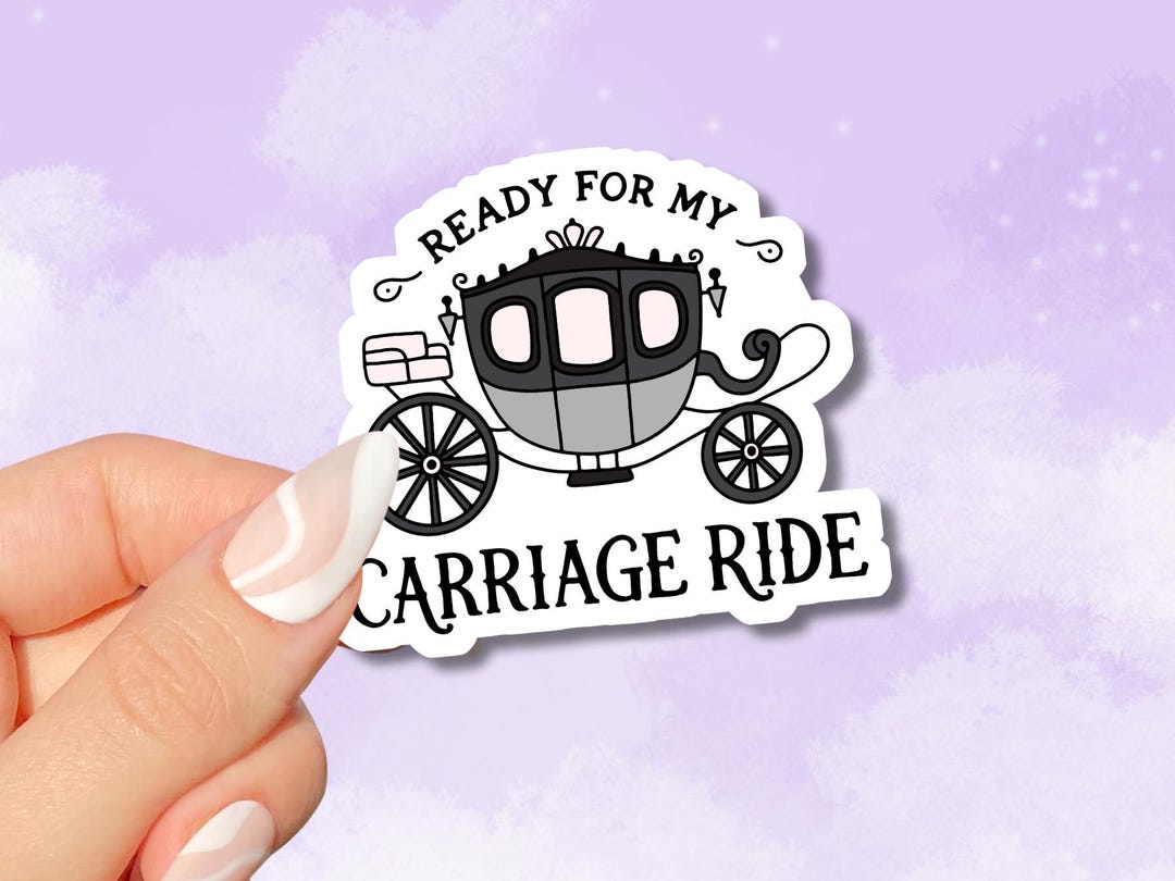 Carriage Ride Sticker, Regency Era Romance Book Stickers, Book Lovers ...