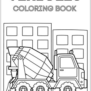 Coloring Book for Kids, Work Book Vehicle, Automotiv, Cars, Interesting ...