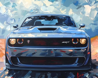 Dodge Inspired Digital Art, Digital Car Print, Car Poster, Dodge ...