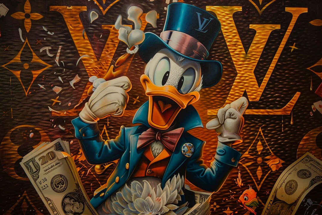 Set 5 Prints Uncle Scrooge Mcduck, Dollars and Gold, Bitcion Coins Svg ...