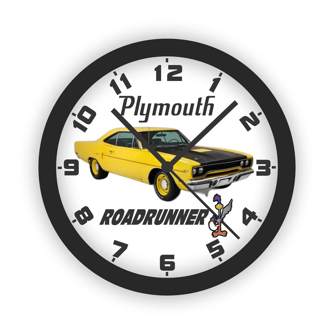 1970 Plymouth Roadrunner (yellow) Wall Clock - Etsy