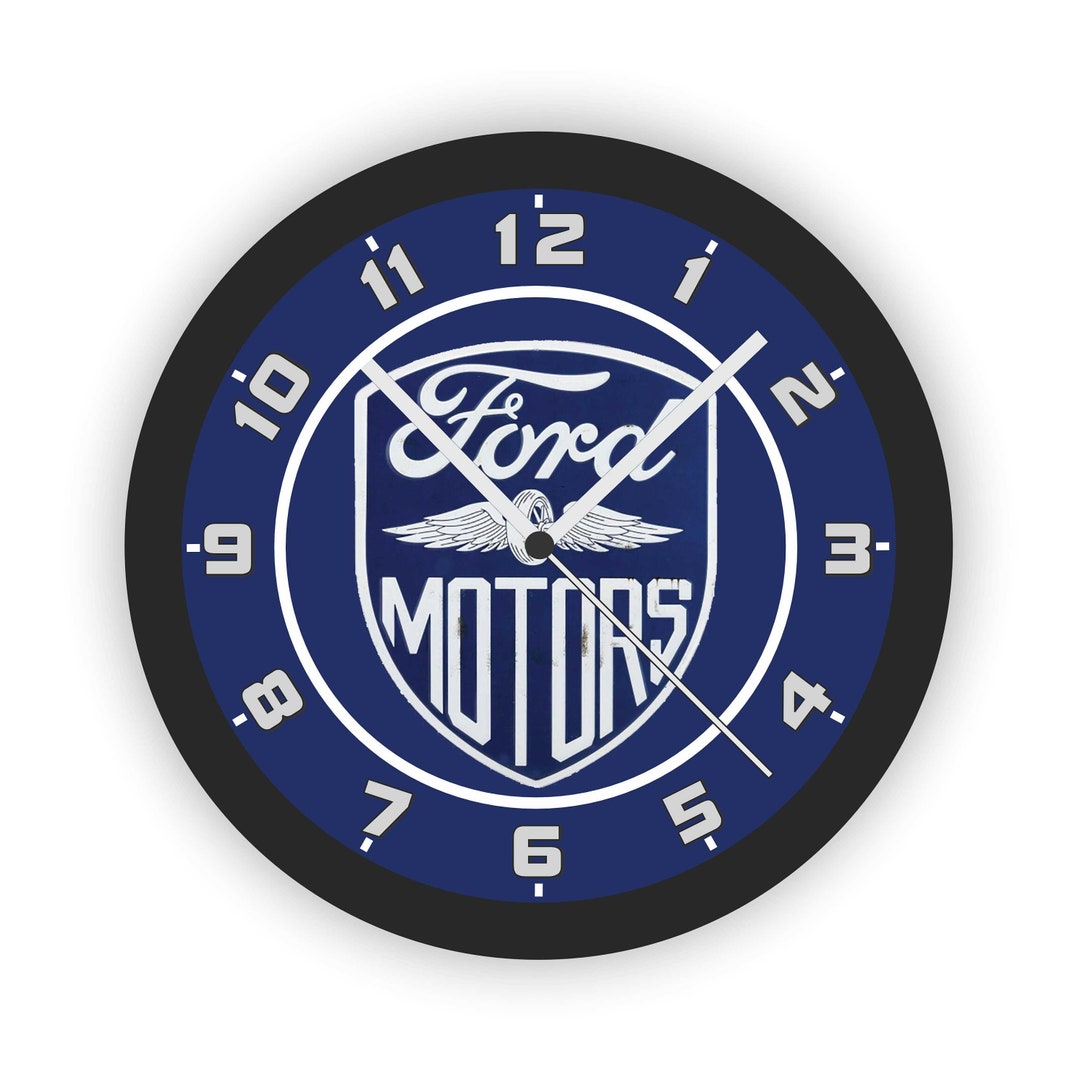 Distressed Ford Winged Logo Wall Clock-fomoco - Etsy