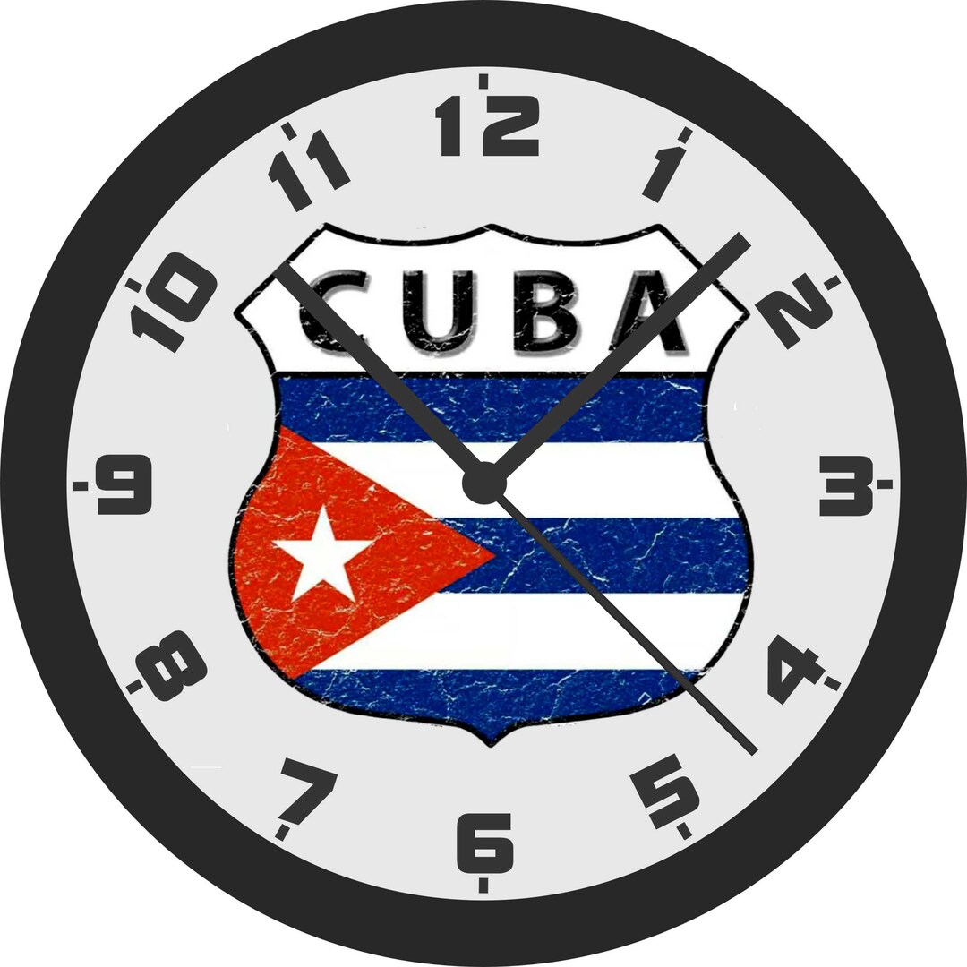 Cuba Highway Sign Wall Clock - Etsy
