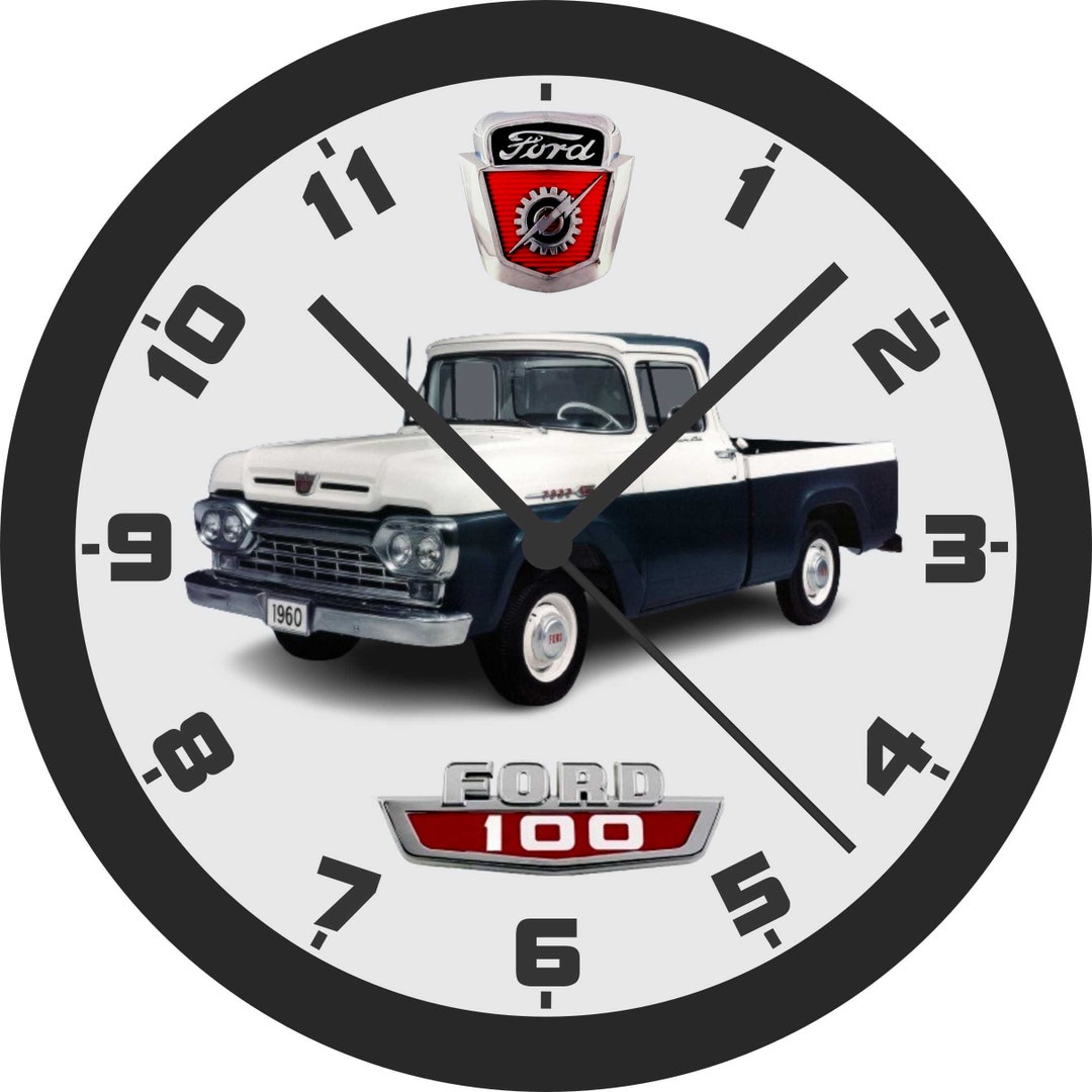 1960 Ford F-100 Custom Cab Pickup Truck Wall Clock - Etsy