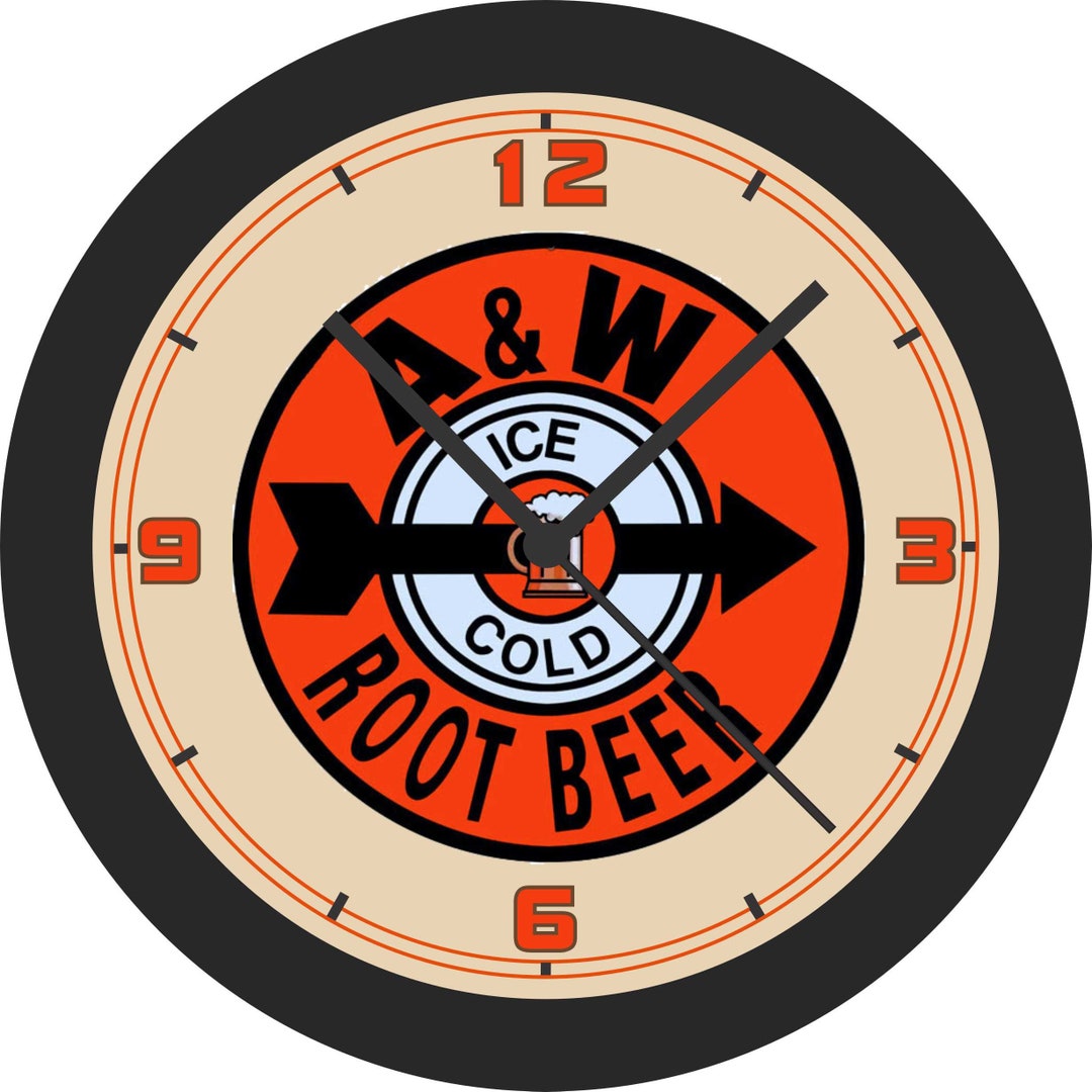 A&W Ice Cold Root Beer Sign Wall Clock - Etsy