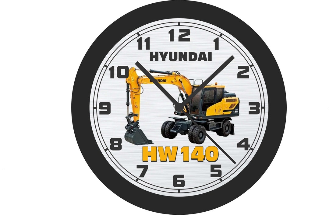 Hyundai HW140 Wheeled Excavator Wall Clock - Etsy