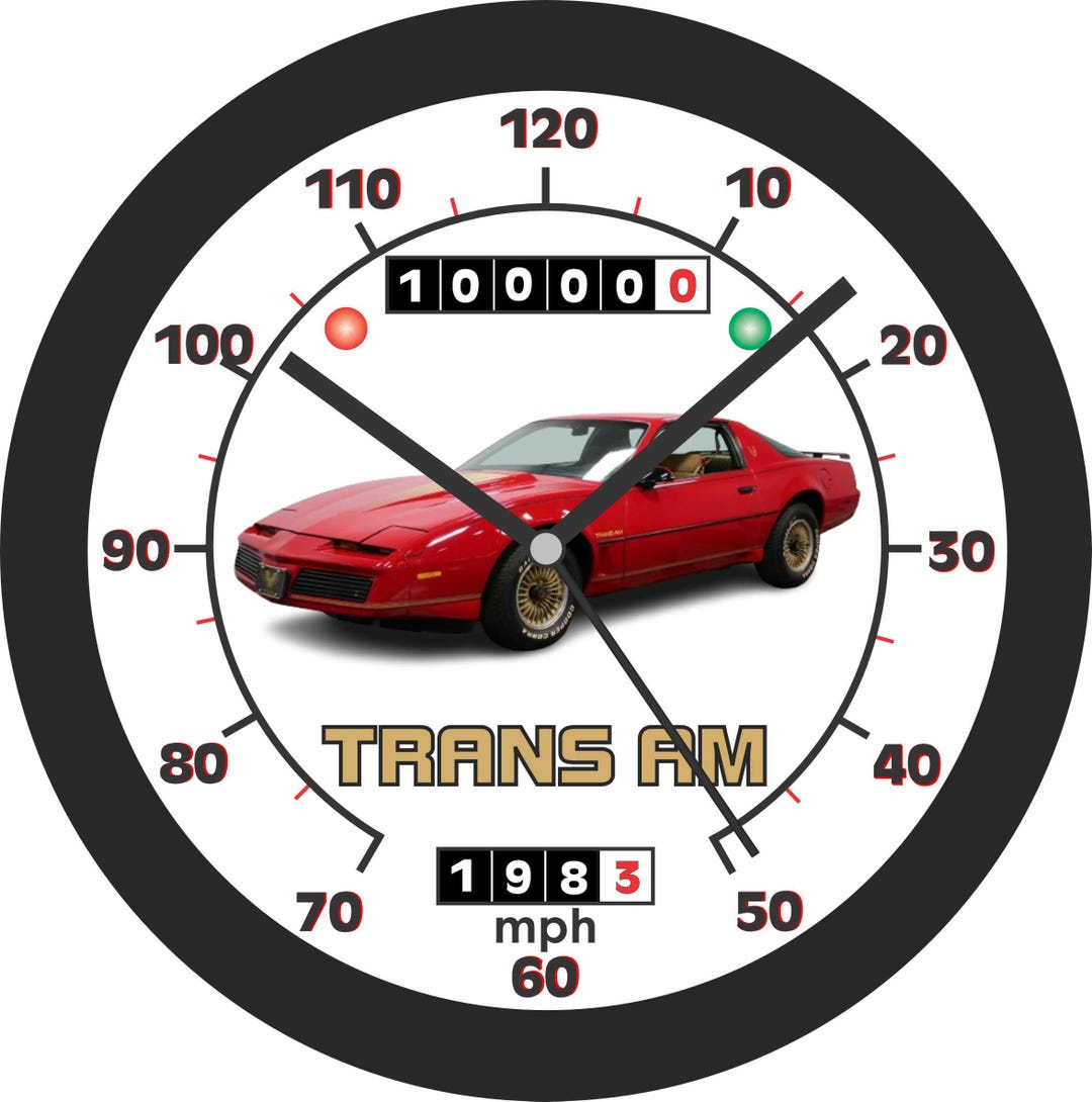 1983-1984 Pontiac Trans Am Speedometer Style Wall Clock-chose 1 of 2 - Etsy