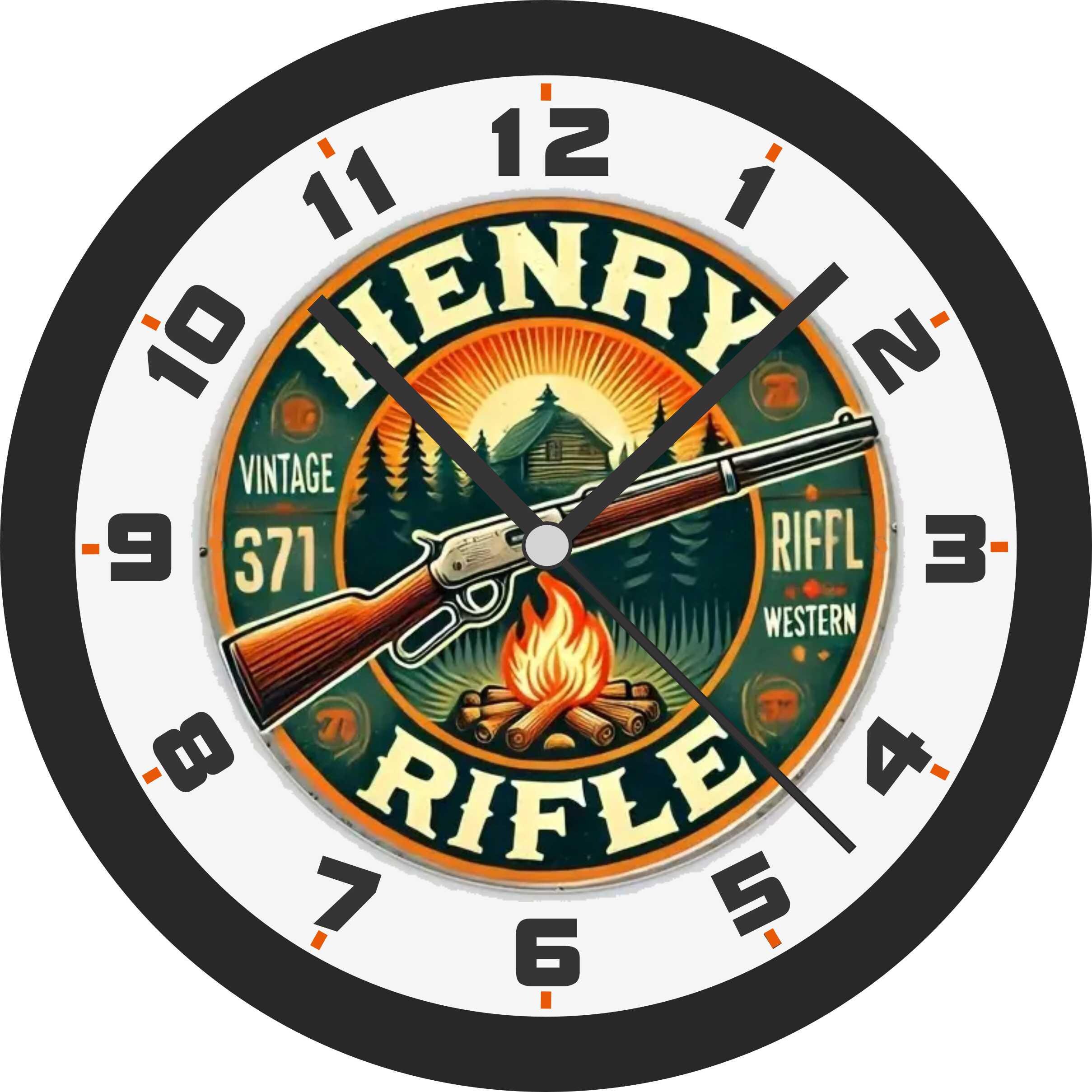 Henry Vintage Western Rifle Sign Wall Clock - Etsy