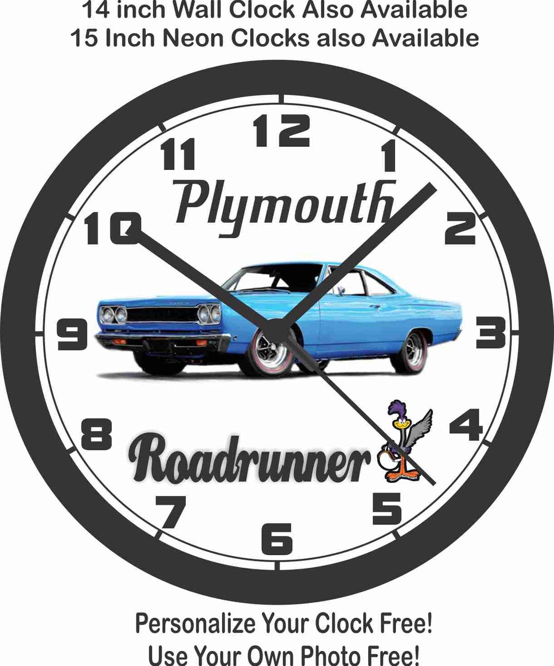 1968 Plymouth Roadrunner Wall Clock-choose 1 of 2 - Etsy
