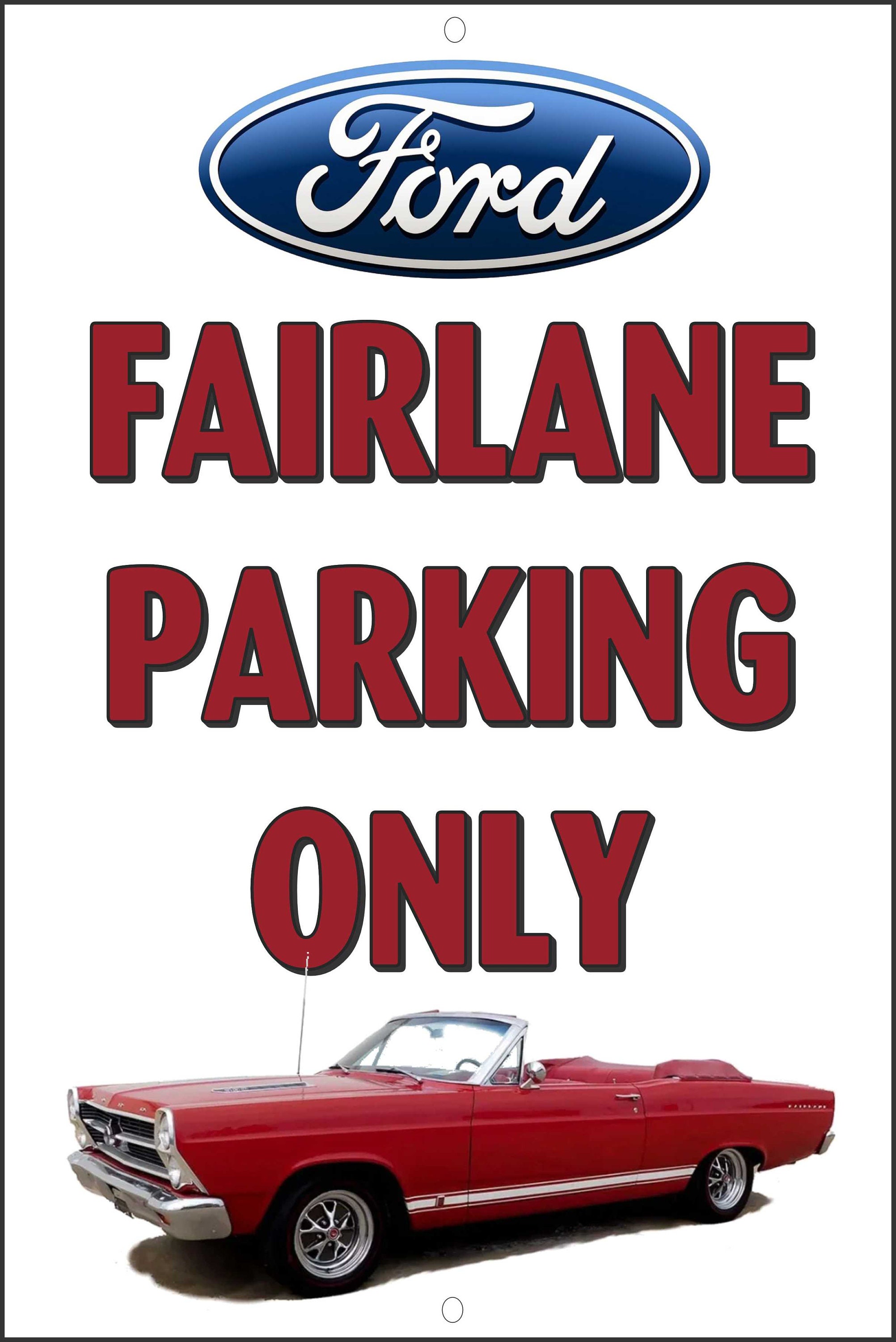 1967 Ford Fairlane Parking Only Metal Sign - Etsy