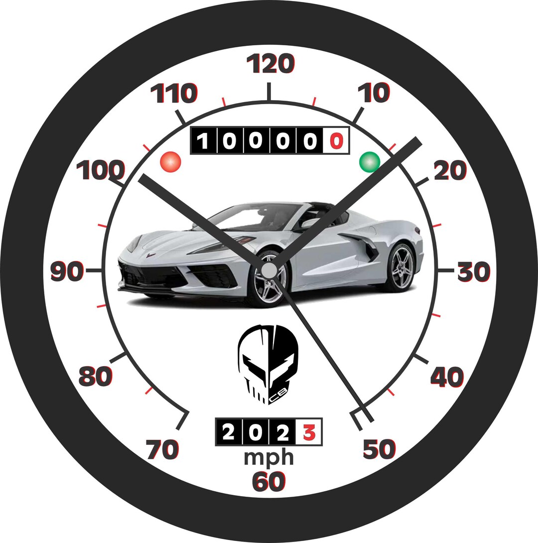 2020-2025 Chevrolet Stingray Corvette Speedometer Style Wall Clock-all ...
