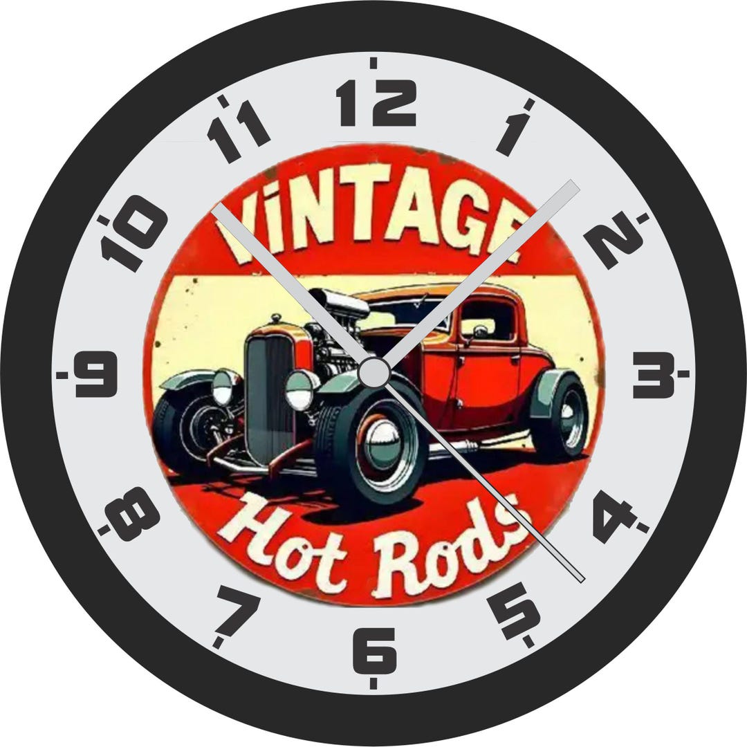 Vintage Hot-rod Sign Wall Clock - Etsy